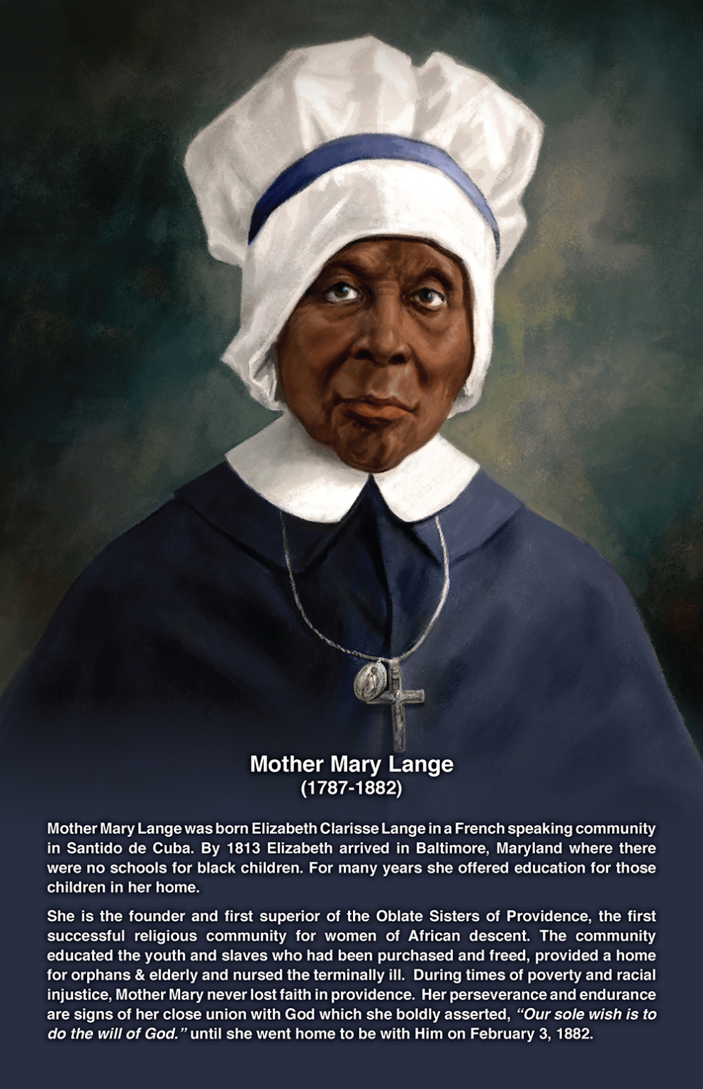 Mother Mary Lange poster - Josephite Pastoral Center